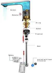 Sapho Sapho, Senzorová stojánková keramická baterie 6V DC (4xAA), kočka, žlutá, PS402Y