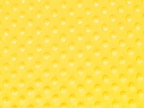 Biante Hřejivé ložní povlečení Minky 3D puntíky MKP-015 Sytě žluté Prodloužené 140x220 a 70x90 cm