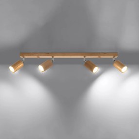 Sollux Lighting Stropní svítidlo BERG 4 přírodní dřevo