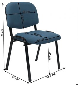 Tempo Kondela Konferenční židle ISO 2 NEW stohovatelná, tmavomodrá