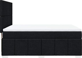 Box spring postel s matrací černá 140x200 cm textil 3293986