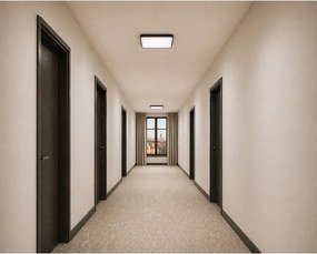 LED Stropní svítidlo se senzorem WILTON LED/24W/230V 4000K 33x33 cm černá