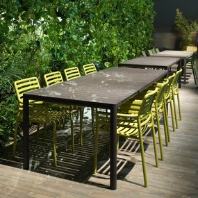 Nardi Tmavě hnědý plastový rozkládací zahradní stůl Tevere 211/275 x 100 cm