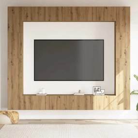 Sada 8 kusů nástěnné TV skříňka dub artisan kompozitní dřevo 3328956