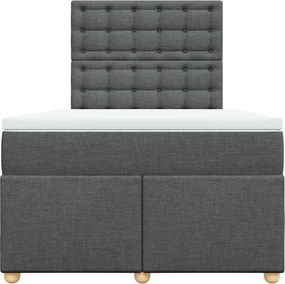 Box spring postel s matrací tmavě šedá 120x200 cm textil 3291262