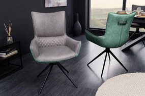 Alpská otočná židle šedá zelená/ 43719
