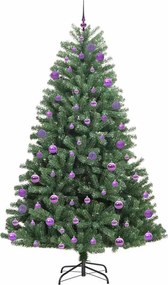 Umělý Skládací Vánoční Strom Zelená 240 cm PVC a kov 3395511