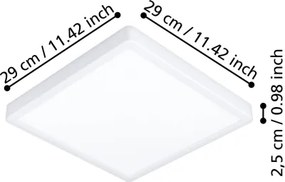 Eglo 901313 - LED Str. svítidlo FUEVA LED/13W/230V 2700/4000/6500K 29x29 cm bílá