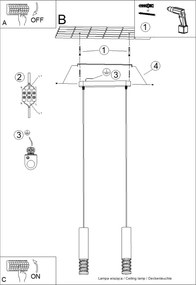 Sollux Lighting Závěsné svítidlo LAMI 2 bílé