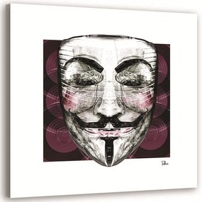 Gario Obraz na plátně Maska Guye Fawkese - Rubiant Rozměry: 30 x 30 cm
