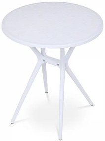 Jídelní stůl kulatý bílý plastový 65 cm DT-X7007 WT