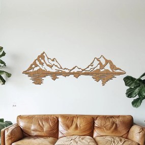 dřevo života Dřevěné hory s vodou na zeď Rozměry (cm): 60x17, Barevný vzor: Horský dub