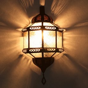 Marocká nástěnná lampa Trombi bílá