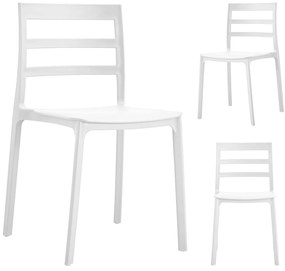 Bílá plastová židle ELBA