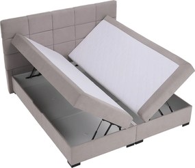Boxspringová pocketová postel, 180x200, šedohnědá Taupe, APRIL