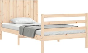 vidaXL Rám postele s čelem 100 x 200 cm masivní dřevo [3194759] Barva: Přírodní