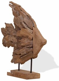 Socha ryby Teak 40x12x57 cm 244565