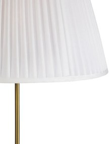 Stojací lampa bronzová s skládaným odstínem krémová 45 cm nastavitelná - Parte