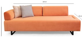 Hanah Home Nastavitelná pohovka INFINITY lososová 560ARE1323
