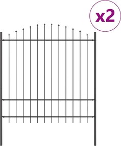 Zahradní plot WOERDEN 2 ks 170 x 215 cm Práškově lakovaná ocel 3360098