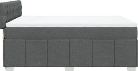 Box spring postel s matrací tmavě šedá 140x200 cm textil 3289399