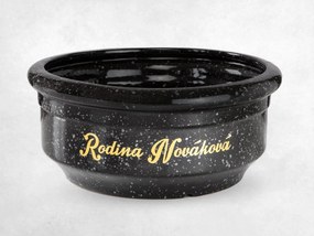 Keramická hřbitovní mísa Loreta - černá