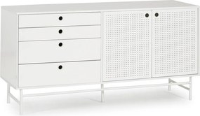 Bílá komoda Teulat Punto, šířka 150 cm