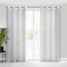 ZÁCLONA NA KROUŽCÍCH REVA 140X250 CM VZOROVANÁ