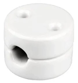 Elhard Držák na kabel, nástěnný Retro Keramik, 28x18mm, bílý KP1003W