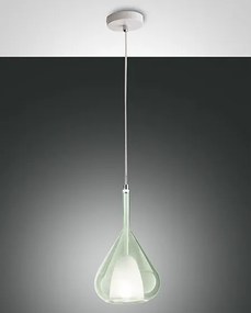 Fabas luce Fabas Lila, závěsné svítidlo ze zeleného skla, 1x40W E27, průměr 20cm