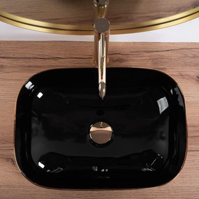 Rea, Umyvadlo na desku Rea Belinda BLACK GOLD BRUSH, REA-U8780