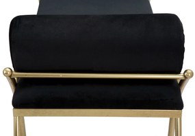 Designová lavice Nancilea 112,5 cm černá