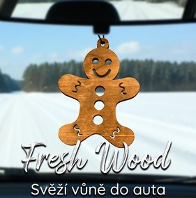 Ahome CZ Dřevěná vůně do auta –  Perníček