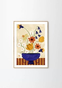 Plakát 30x40 cm Colourful Bunch in Blue Vase – Frankie Penwill – The Poster Club