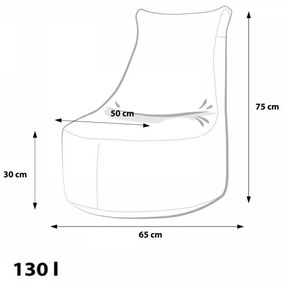 EF4016 Ecopuf Dětský MINI sedací vak Ecopuf - SEAT S modern polyester DG32/NC10