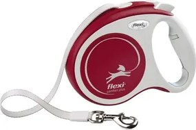 FLEXI Vodítko Comfort Plus M červené / Pásek 5 m / Samonavíjecí / Pro