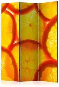 Paraván Orange slices Dekorhome 135x172 cm (3-dílný)