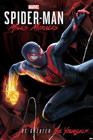 Plakát, Obraz - Spider-Man Miles Morales - Cybernetic Swing, (61 x 91.5 cm)