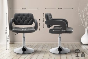 Relaxační křeslo Dublin umělá kůže – šedá
