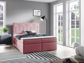 Eka Kontinentální čalouněná postel BOX - Trinity (90x200 cm) Barva látky Trinity: (2310) Růžová