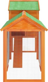 Kurník hnědý 193 x 65 x 117 cm masivní borové dřevo 172232
