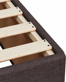 Rám postele bez matrace tmavě hnědá 80 x 200 cm textil 3284432