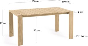 Zahradní jídelní stůl 100x200 cm Victoire – Kave Home