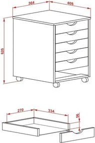 Zásuvkový kontejner Simon 2, bílá