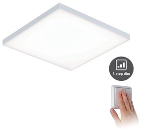 Paulmann 79821 Velora, subtilní stropní LED panel bez rámečku, 16,8W LED 3000K tříkrokové stmívání, 30x30cm