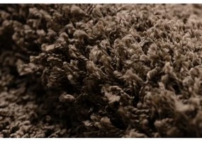 Dywany Luszczow Dětský kusový koberec SOFFI kulatý, shaggy 5 cm hnědý Rozměr koberce: 120 cm KRUH
