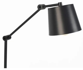 Černá stojací lampa s kovovým stínidlem (výška 135 cm) Hajo – White Label