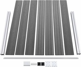 Set plotových dílců WPC 353 x 146 cm šedý 3070455