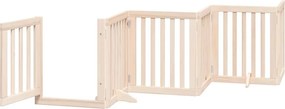 Zábrana pro psy s dvířky skládací 12 panelů 600 cm topol 3155642