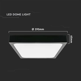 LED Koupelnové stropní svítidlo LED/24W/230V 6500K IP44 29,5x29,5 cm černá